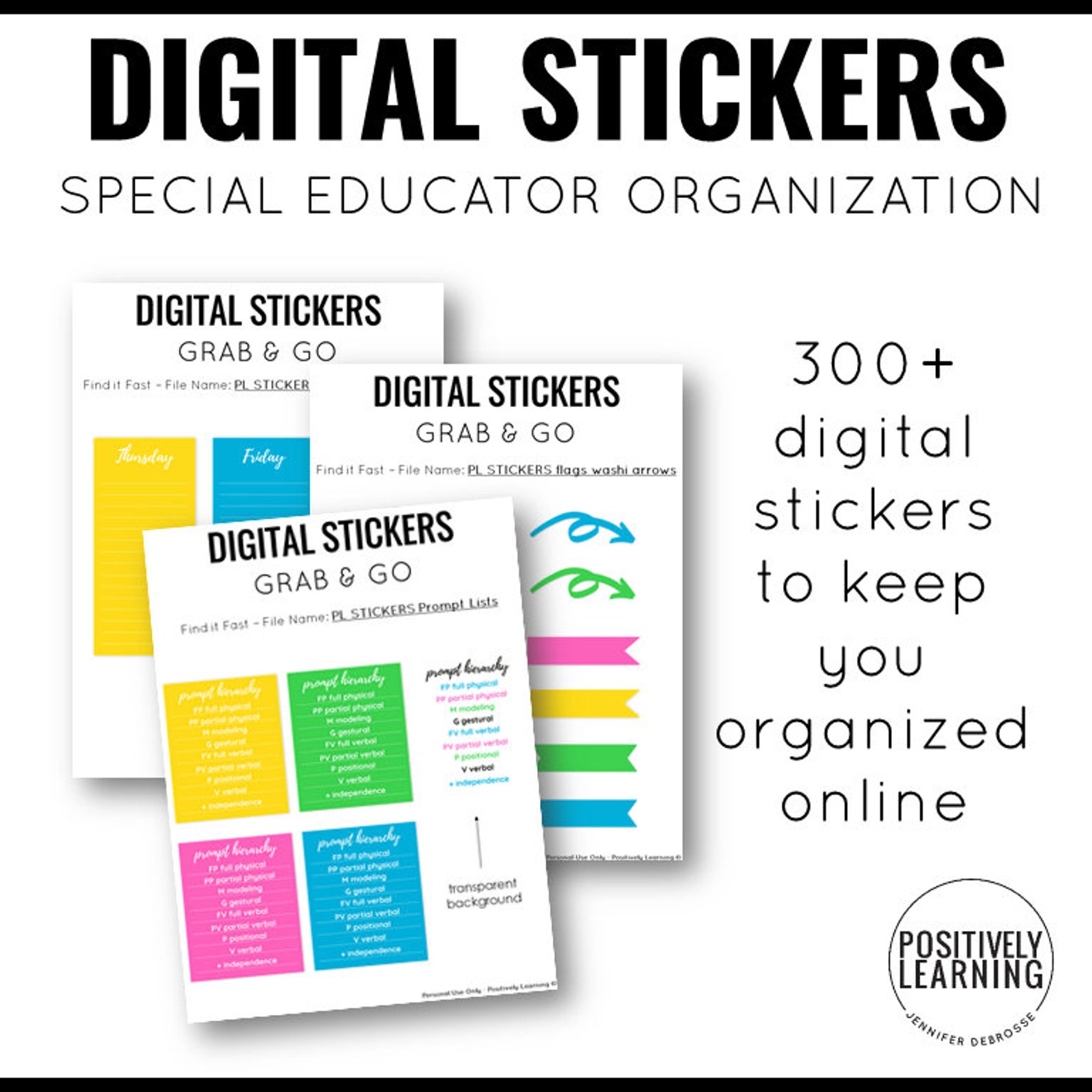 Digital Stickers for Teacher Organization - Etsy