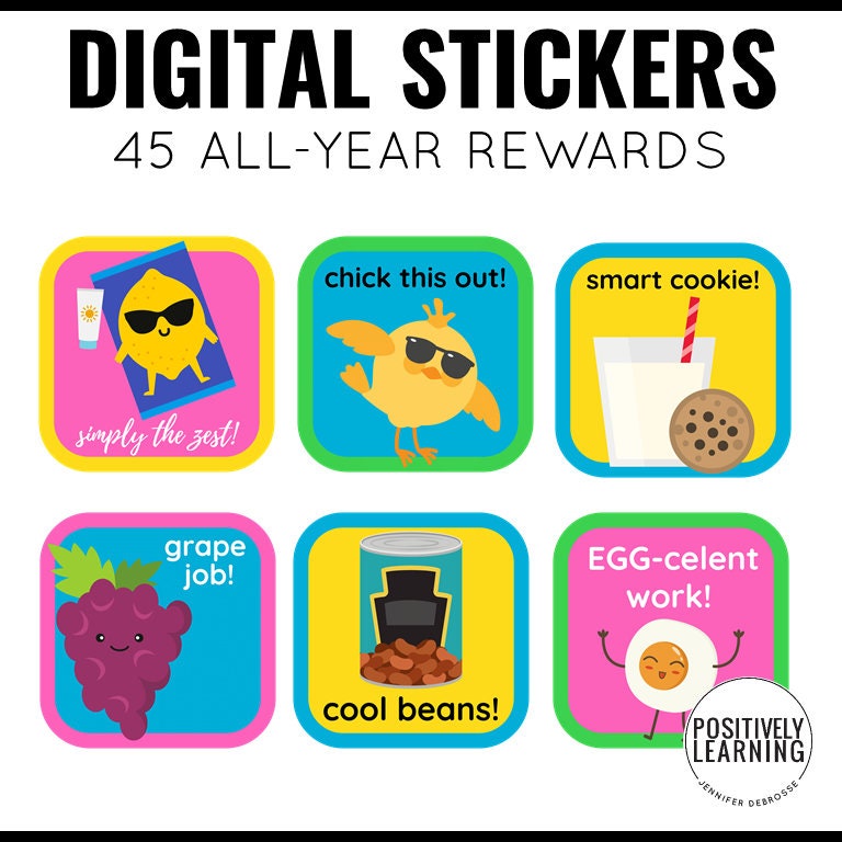 Digital Stickers for Rewards - Etsy