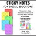 Data Collection Sticky Notes for Teachers - Etsy