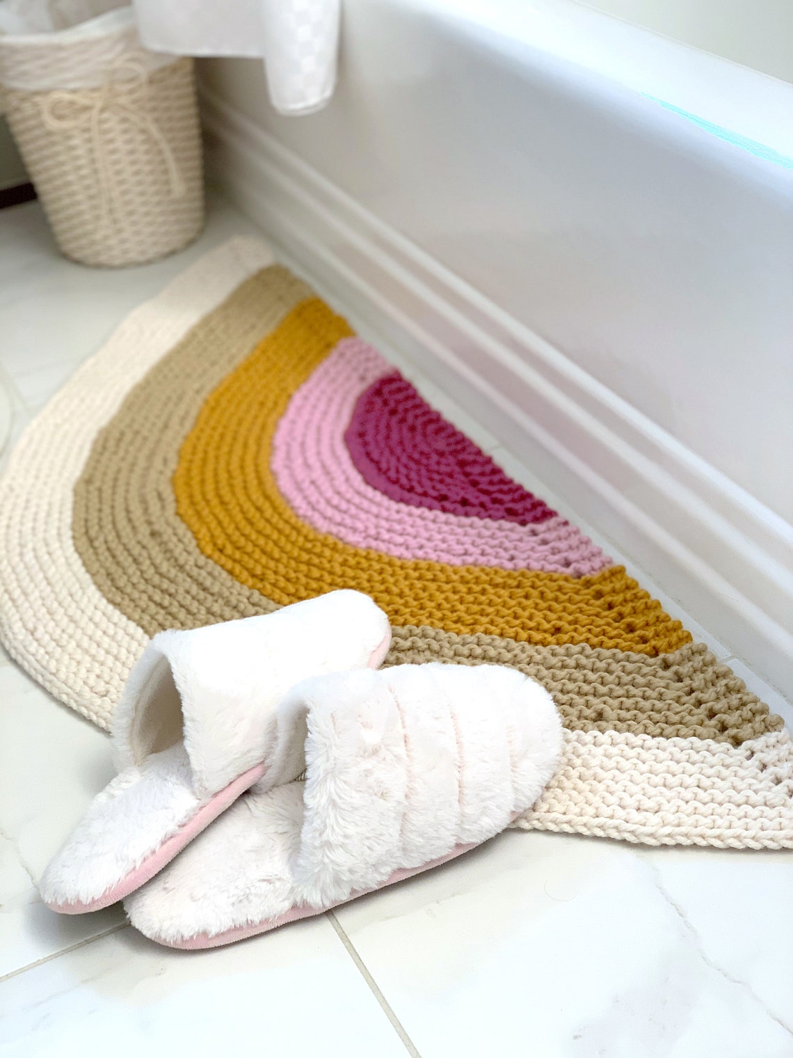 Rainbow Rug Knitting Pattern Instant Download - Etsy