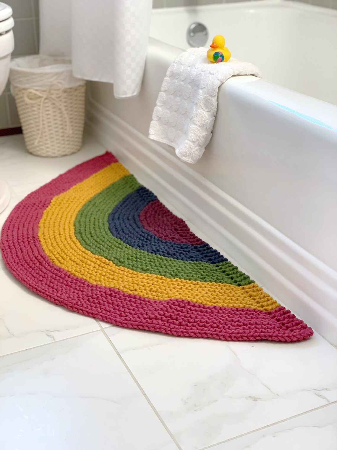 Rainbow Rug Knitting Pattern Instant Download - Etsy