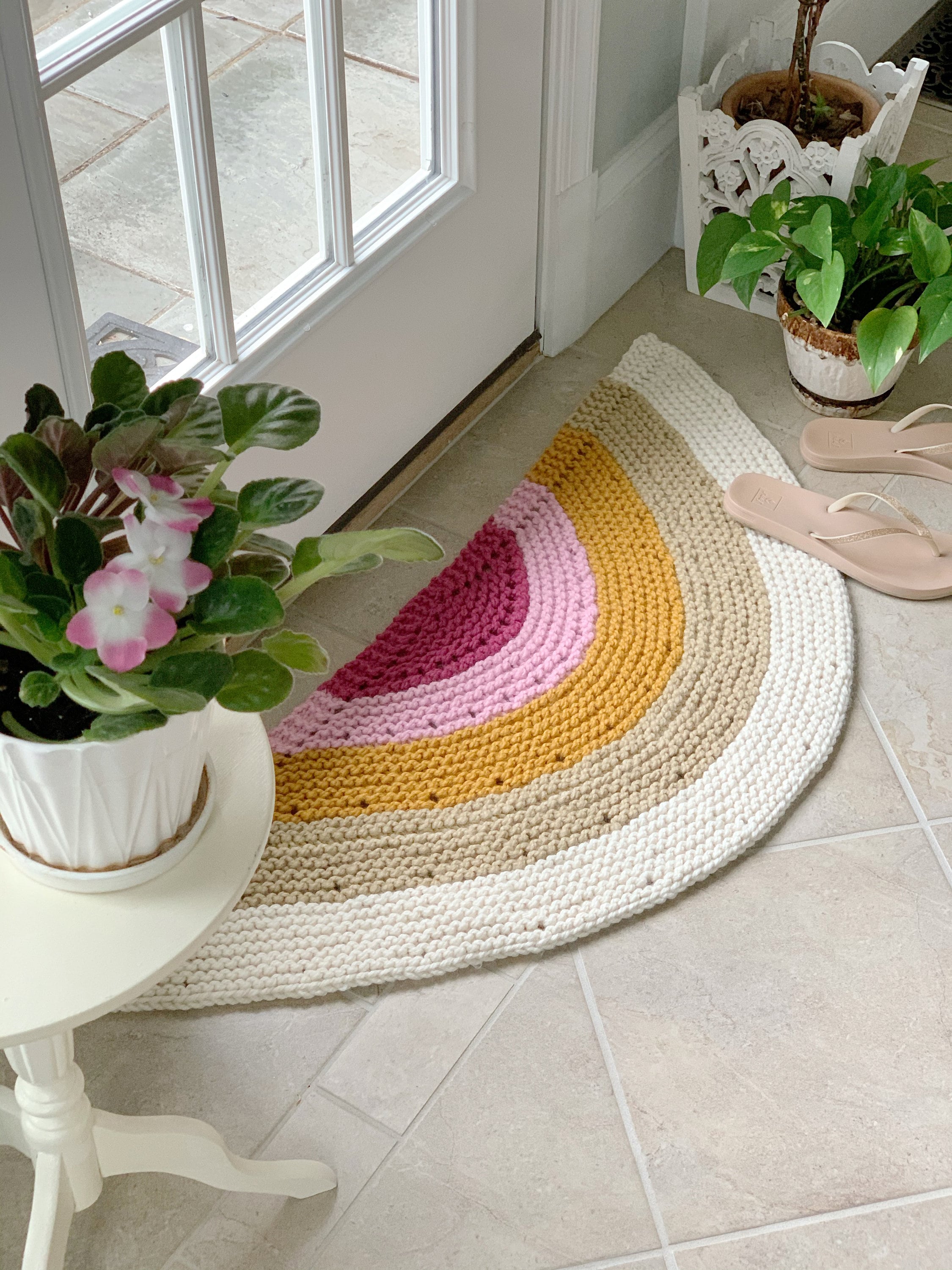 Rainbow Rug Knitting Pattern Instant Download | Etsy