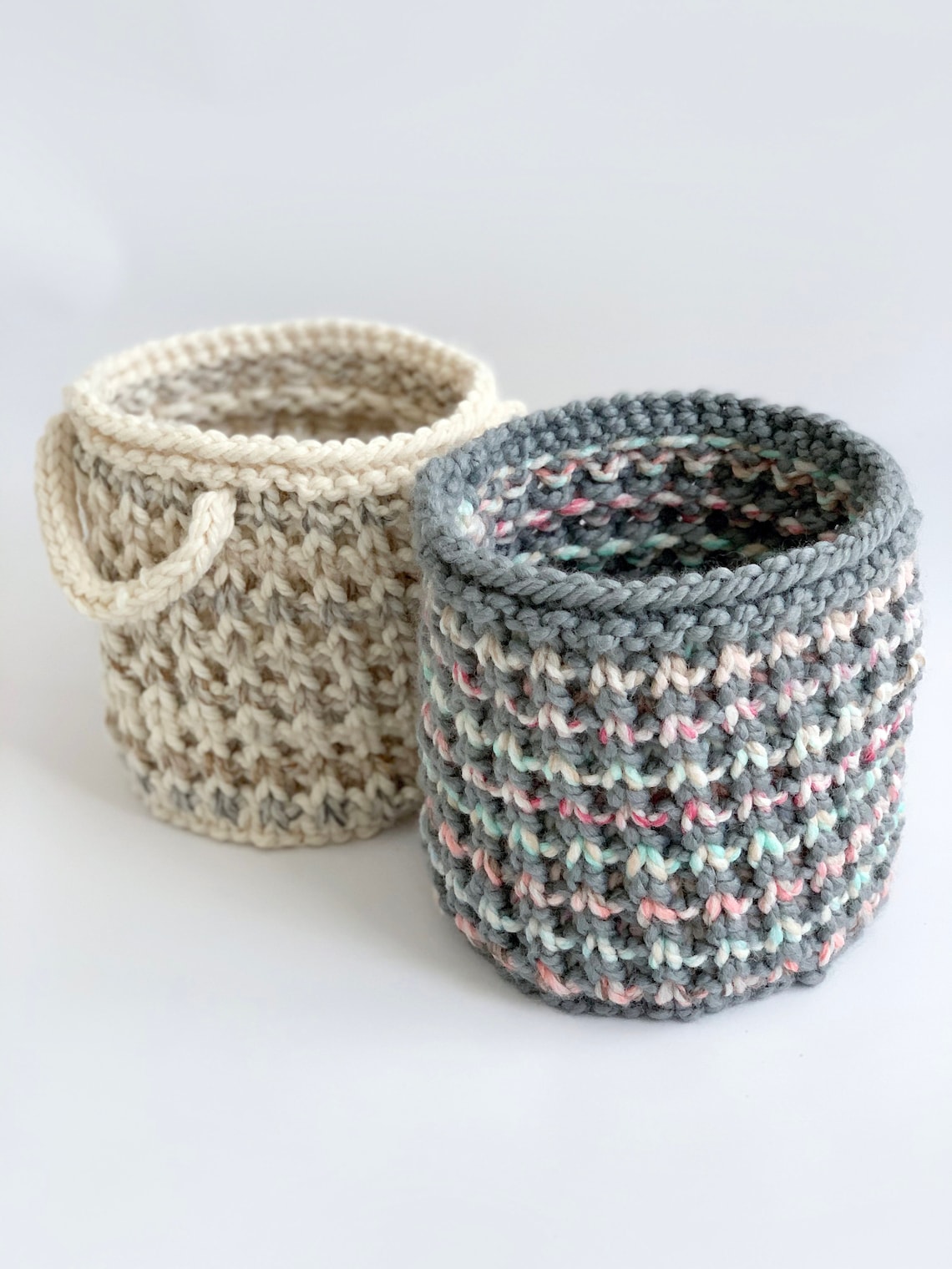 Knit Basket Knitting Pattern Bowie Basket Instant Download | Etsy