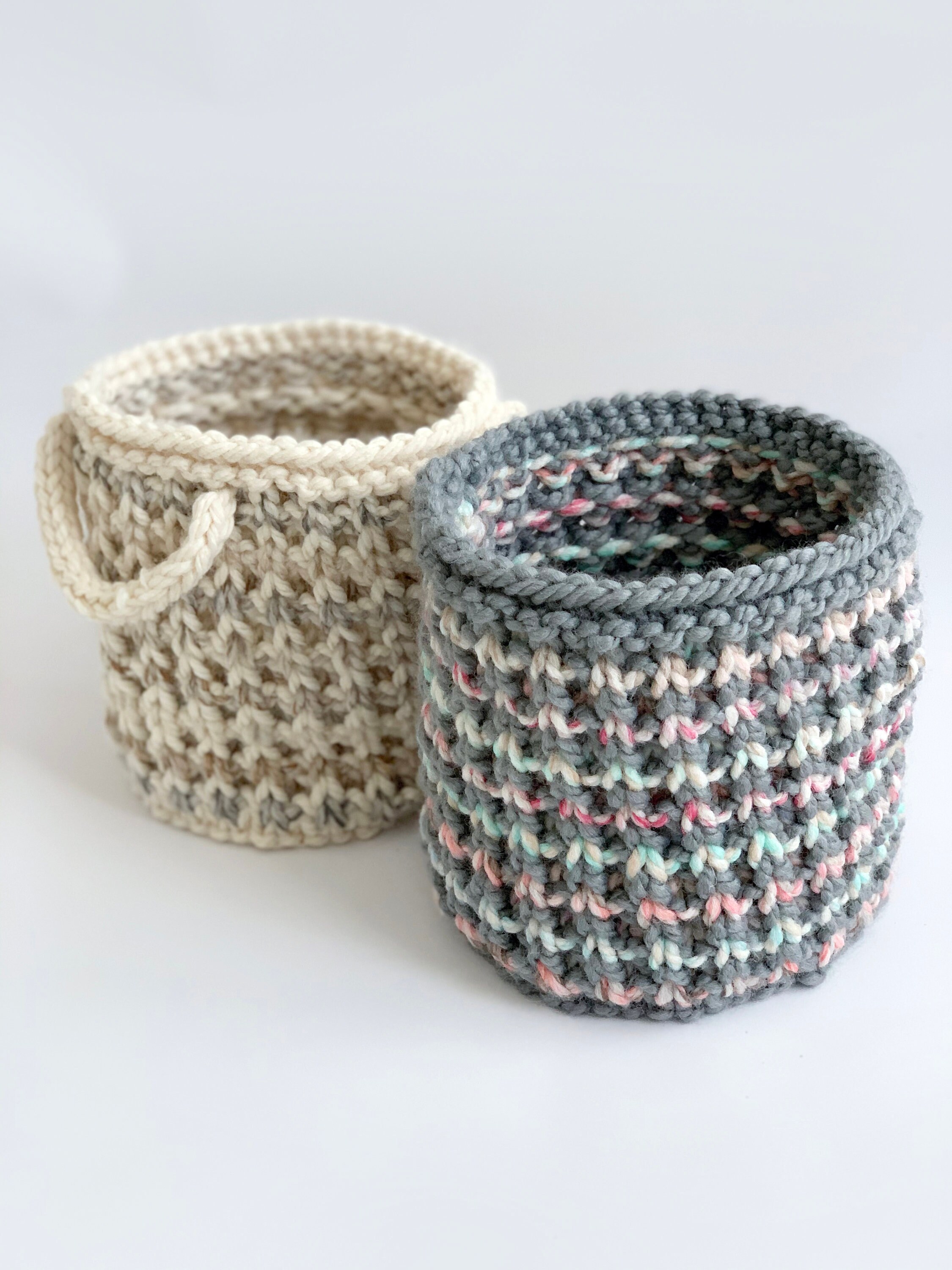 Knit Basket Knitting Pattern Bowie Basket Instant Download | Etsy