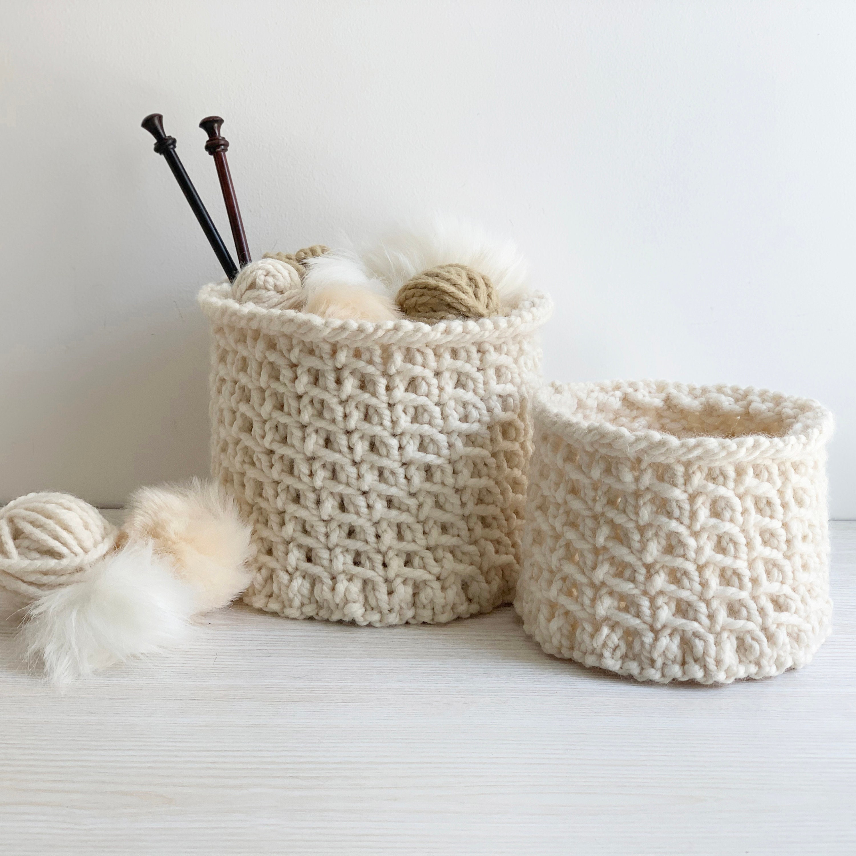 Knit Basket, Knitting Pattern Belmont Basket Instant Download - Etsy
