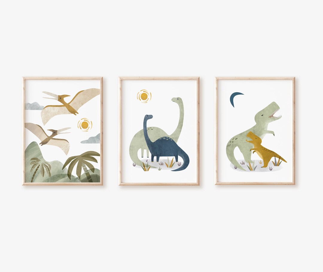 Dinosaur Nursery Decor, Dinosaur Art Print, Dinosaur Art Boys, Dinosaur ...