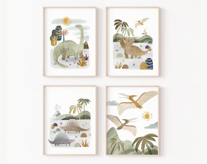 Dinosaur Nursery Print, Dinosaur Art Print, Dinosaur Art Boys, Dinosaur ...