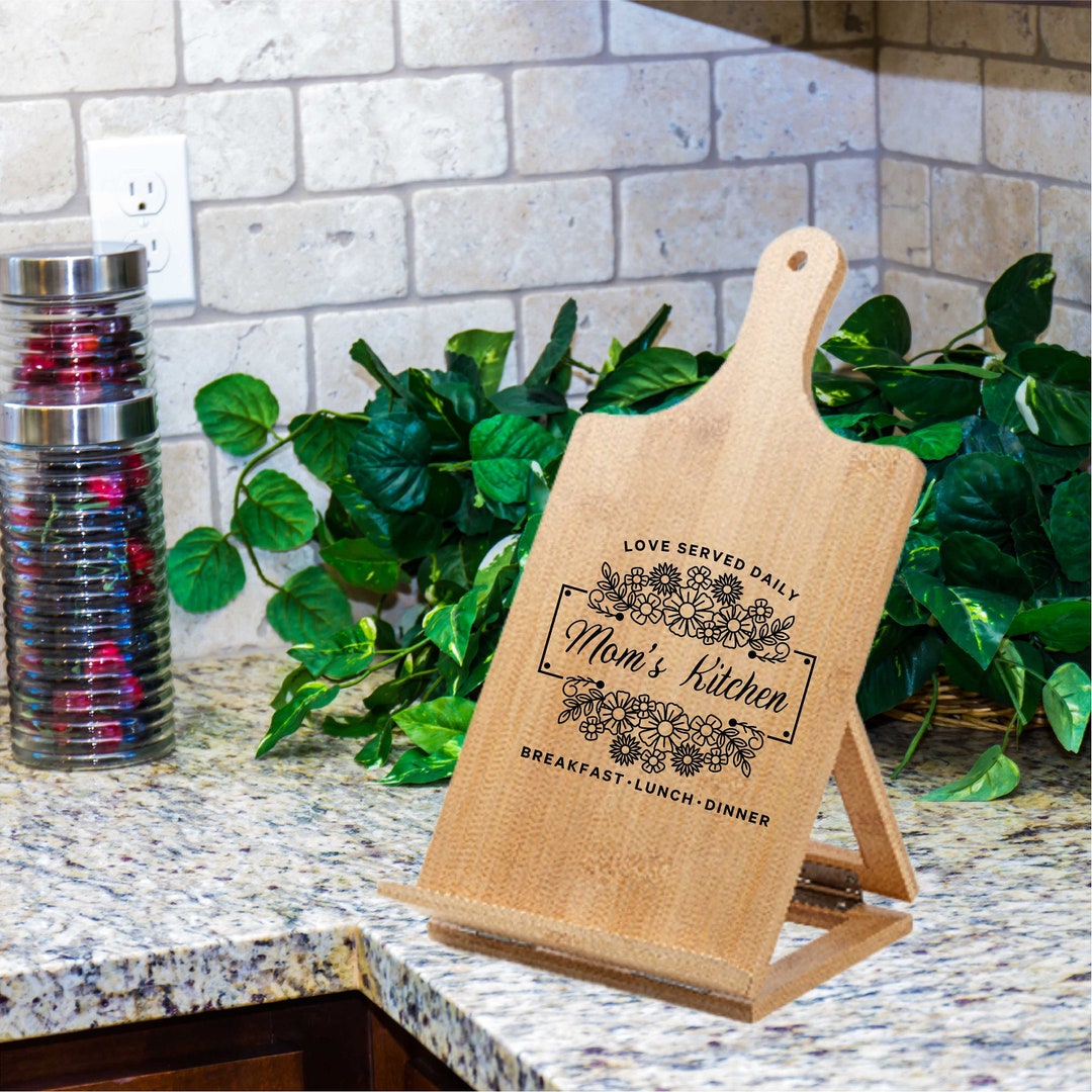 Cutting Board Cookbook Easel/stand - Personalized by Laser Engraving - Etsy