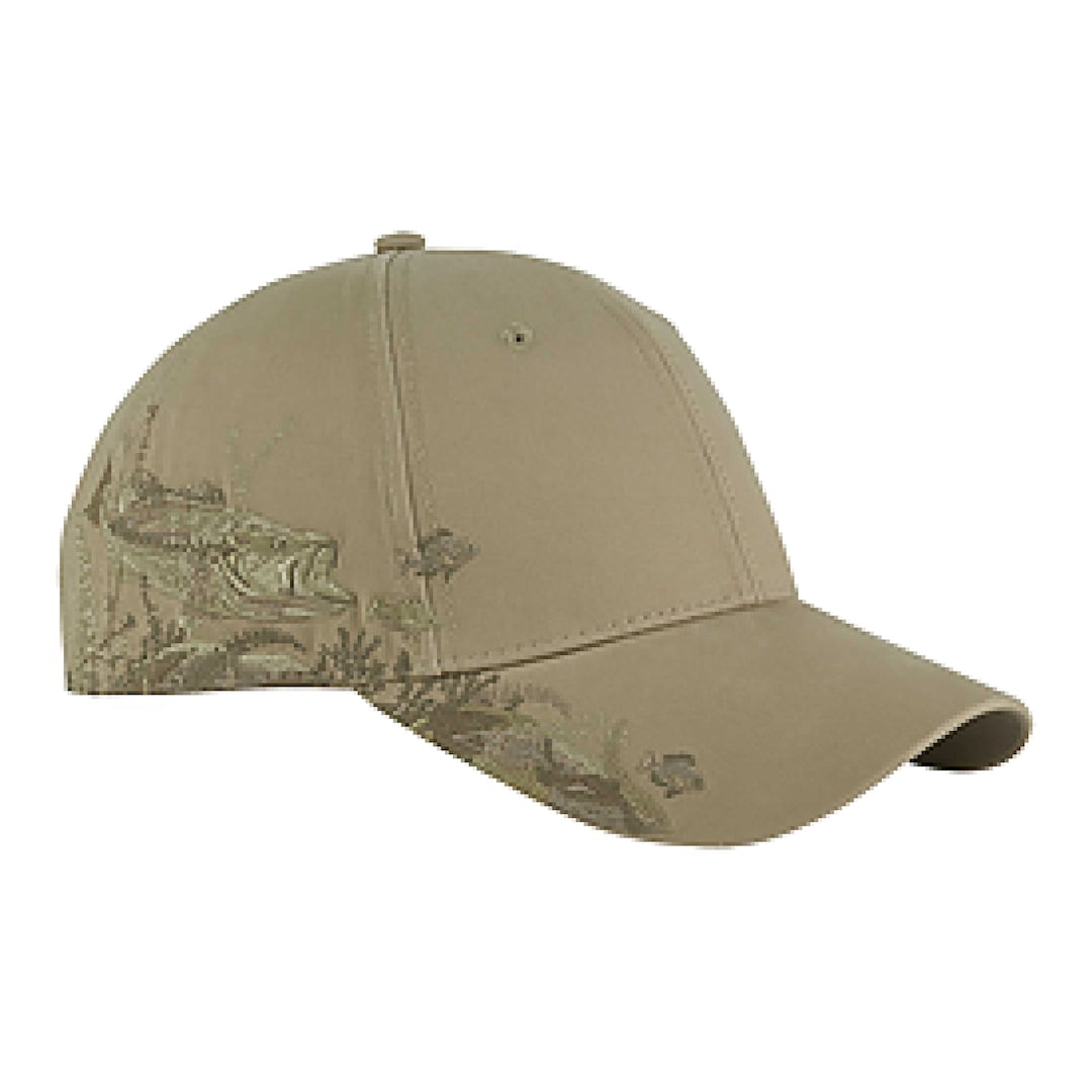 DRI-DUCK HEADWEAR Wildlife Bass Cap - D3303 With Laser Engraved Patch ...