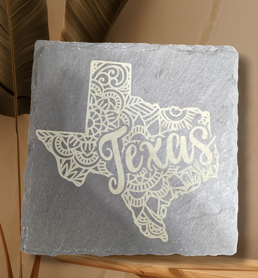 Slate Coaster With State of Texas Design - Etsy
