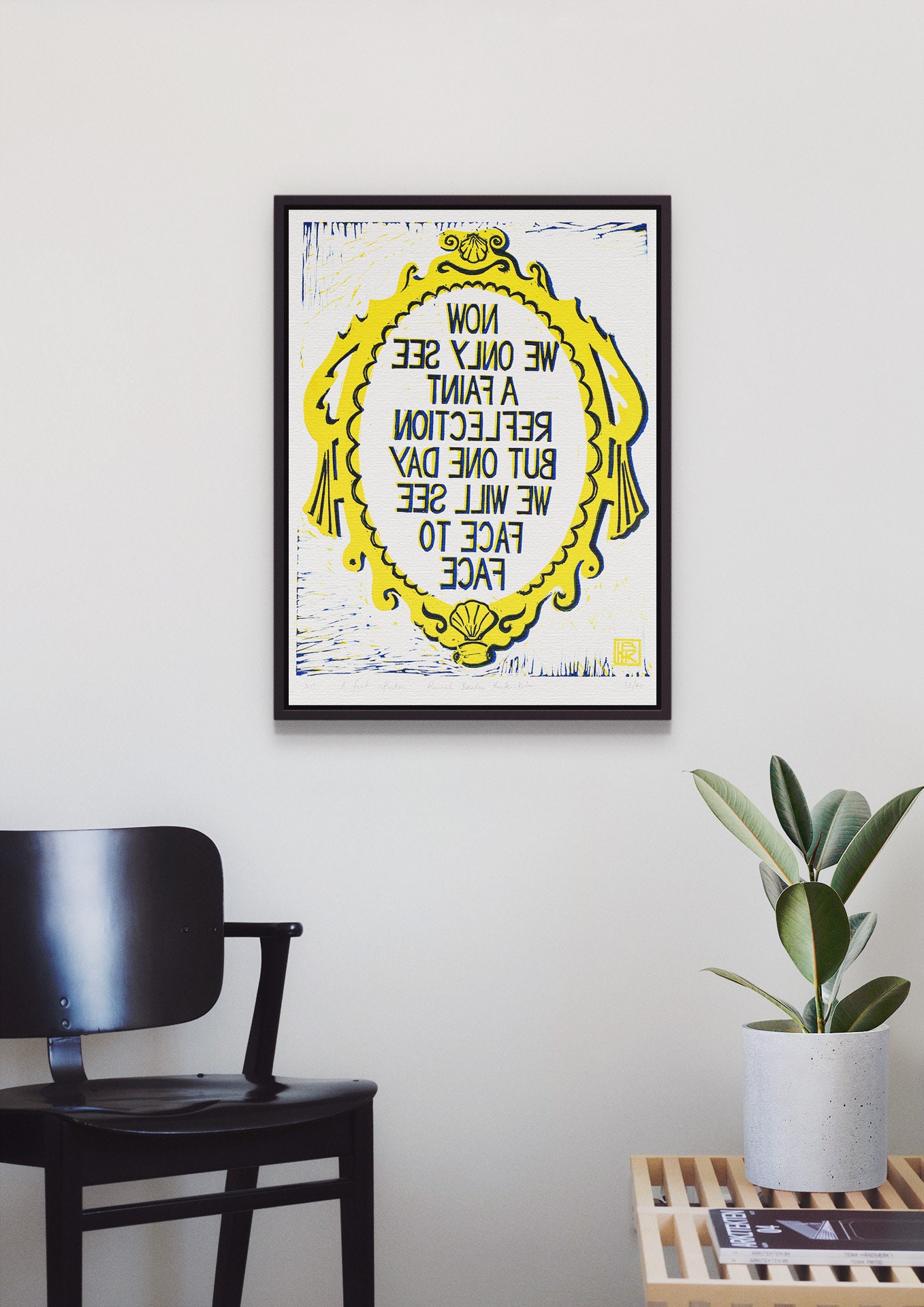 Linocut Print 1 Corinthians 13 Bible Verse Print - Etsy