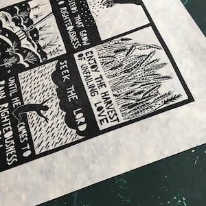 Linocut Print - Hosea - Bible Verse Print - Etsy