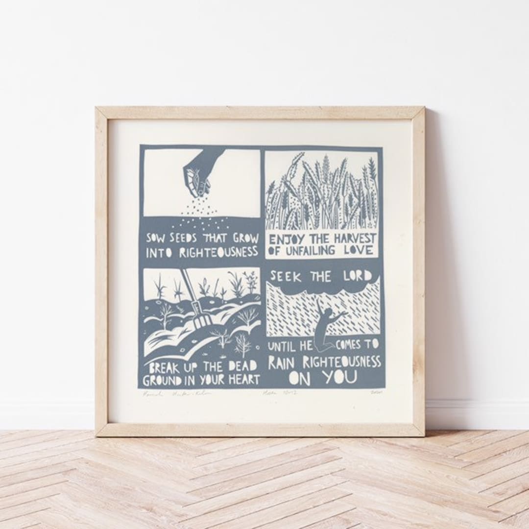 Linocut Print - Hosea - Bible Verse Print - Etsy