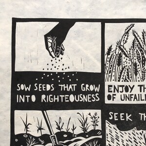 Linocut Print - Hosea - Bible Verse Print - Etsy