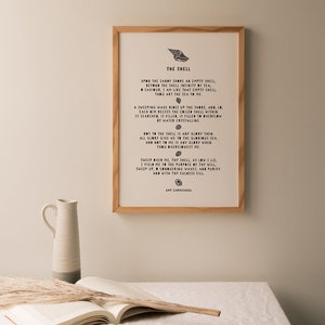 The Shell - Poem by Amy Carmichael - Featuring Linocut Shells - Wall ...