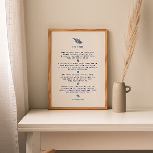 The Shell - Poem by Amy Carmichael - Featuring Linocut Shells - Wall ...