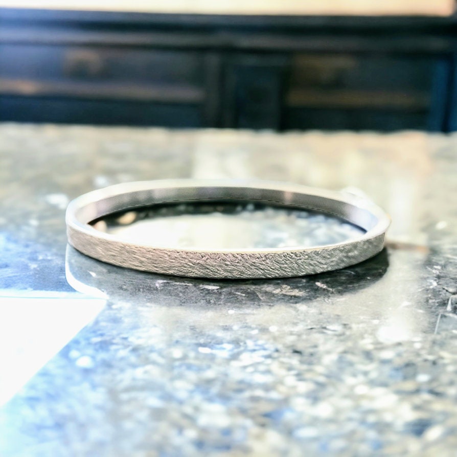 Monet Vintage Silver Bangle Bracelet Stardust Finish Silver - Etsy