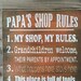 Papa Grandpa Poppy Dad Shop Rules sign customize with name | Etsy