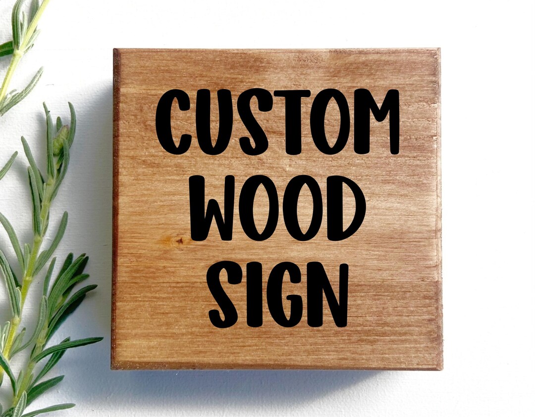 Custom Wood Quote Sign: Personalized Business Logo, Rustic Patio Decor ...