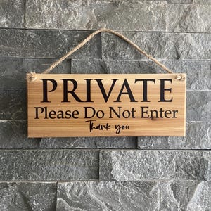 Private Please Do Not Enter Wood Sign Private Sign Solid Wood Sign ...