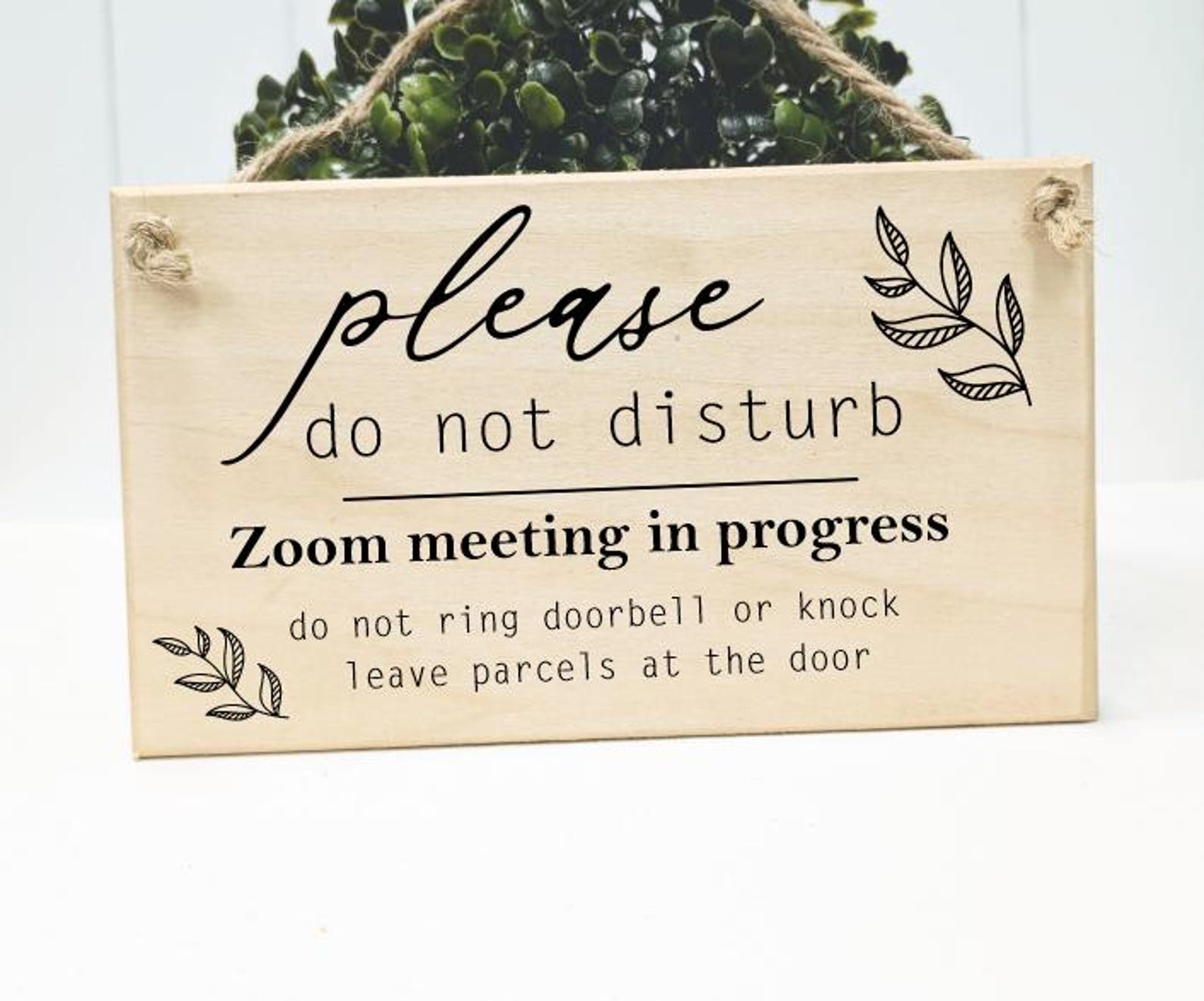 Do Not Disturb Wood Door Sign: Zoom Meeting in Progress - Etsy