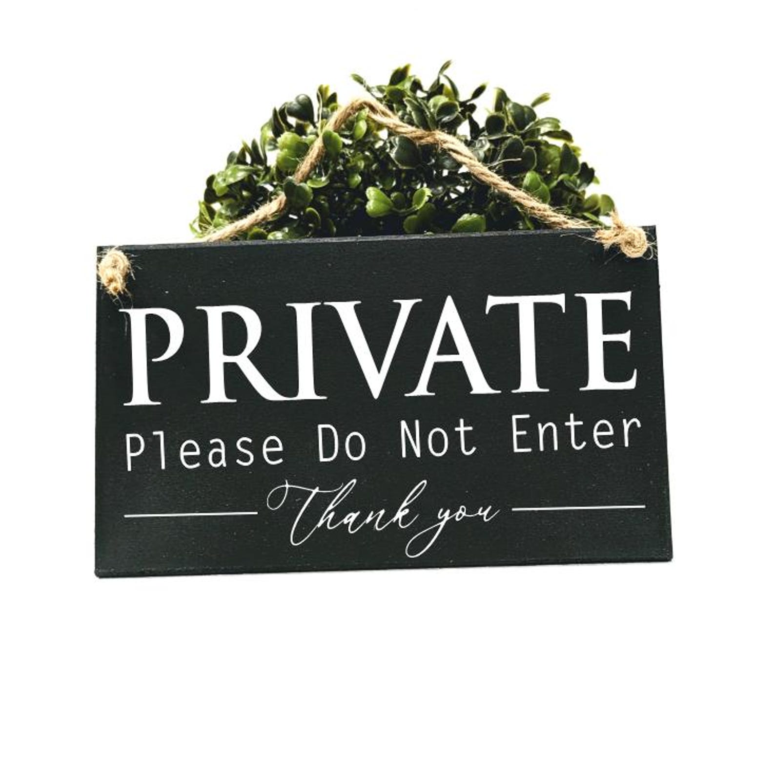 Private Do Not Enter Wood Sign: Custom Hanging Door Sign - Etsy