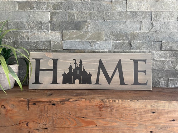Disney Home sign wood 5.5x18x3/4 | Etsy