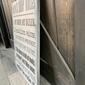 Customizable Shop Rules Sign: Gift for Papa, Grandpa, Dad - Etsy