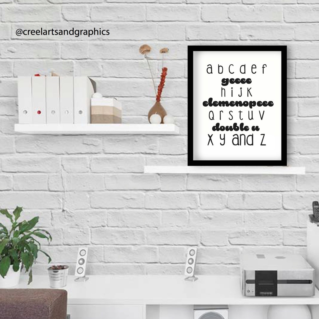 Abc's Design for Home Decor or Silhouette Cameo Projects - Etsy