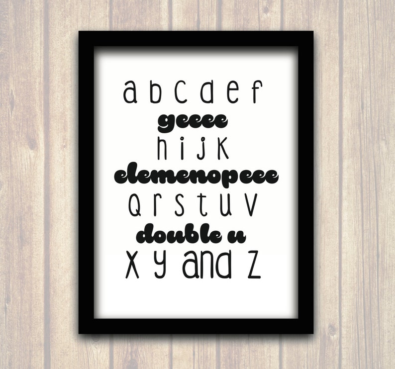 Abc's Design for Home Decor or Silhouette Cameo Projects - Etsy