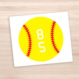 Softball Decal Sticker, Personalized Vinyl Decal, Sports Decal ...