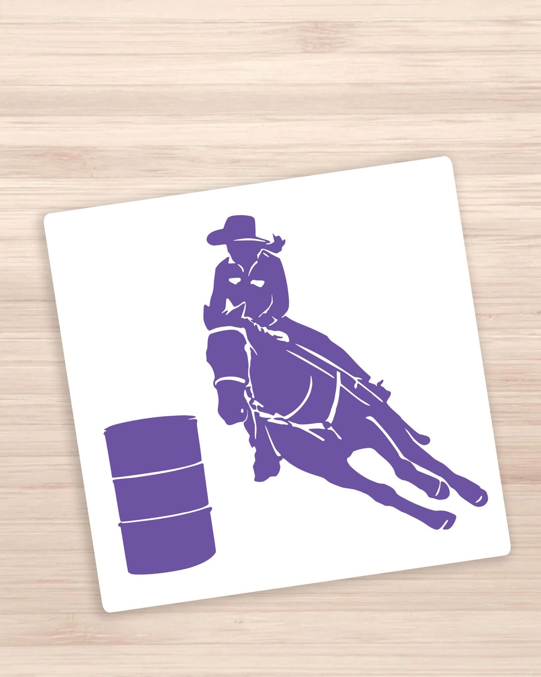 Barrel Racing Vinyl Decal for Cowgirls for Trailers and Truck Windows ...