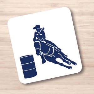Barrel Racing Vinyl Decal for Cowgirls for Trailers and Truck Windows ...
