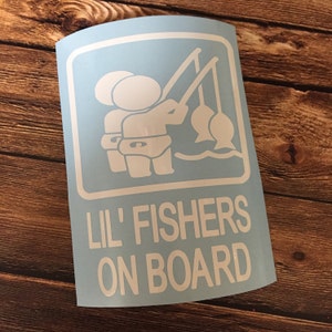 Custom Car Decal Fishing Boating Kids Decals Lil Fisher on - Etsy