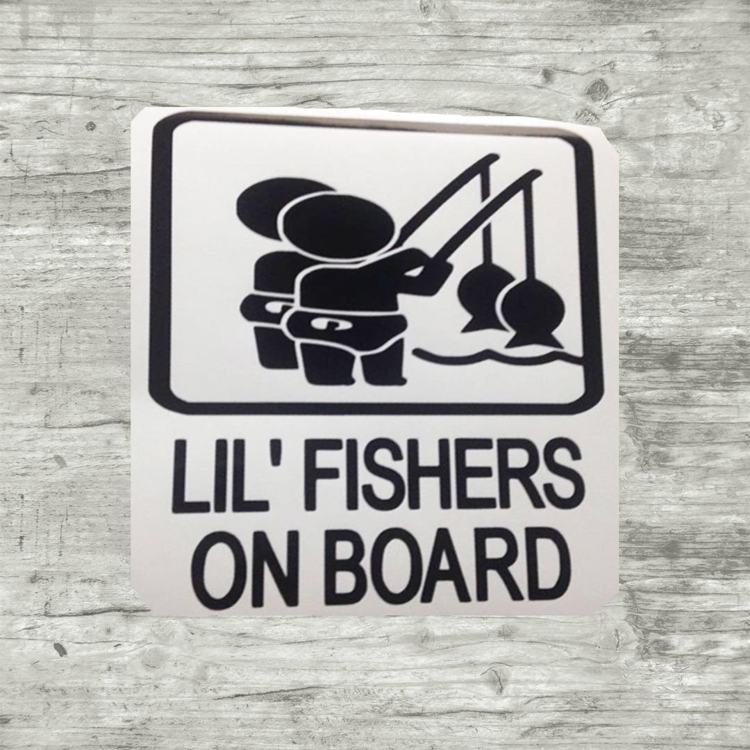 Custom Car Decal Fishing Boating Kids Decals Lil Fisher on - Etsy