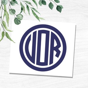 Computer Monogram Decal, Initials Sticker for Work Laptop Keyboard ...