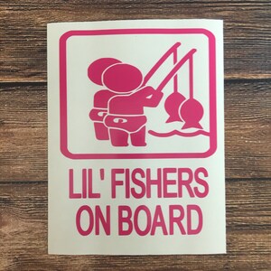 Custom Car Decal Fishing Boating Kids Decals Lil Fisher on - Etsy