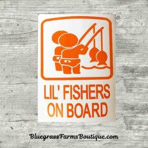 Custom Car Decal Fishing Boating Kids Decals Lil Fisher on - Etsy