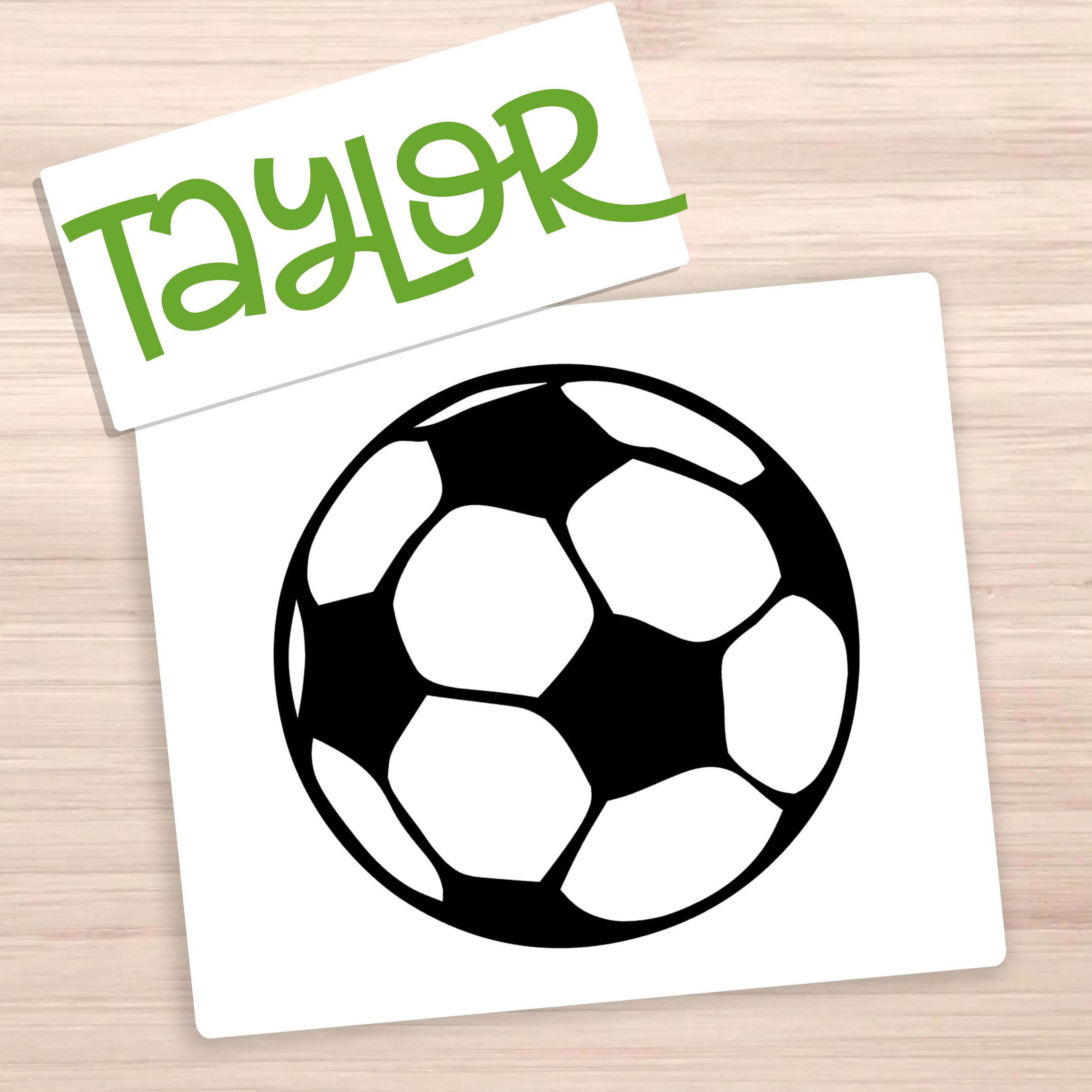 Soccer Ball Name Decal, Personalized Soccer Vinyl Stickers - Etsy