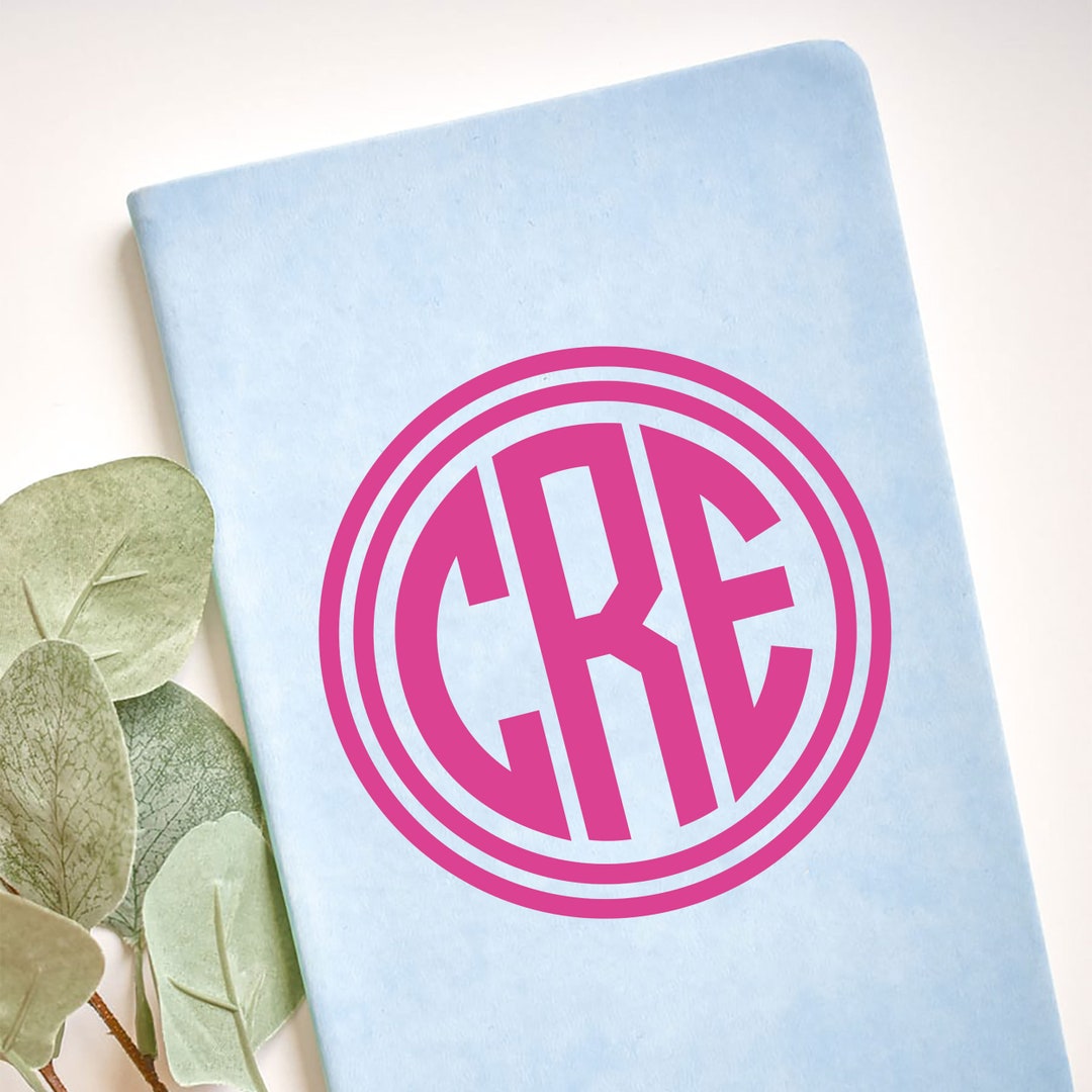 Monogram Decal Vinyl Stickers, Initial Vinyl Decal, Personalized Labels ...