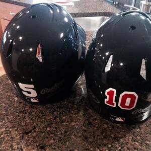 Helmet Decal Stickers Helmet Number Decals for Baseball - Etsy