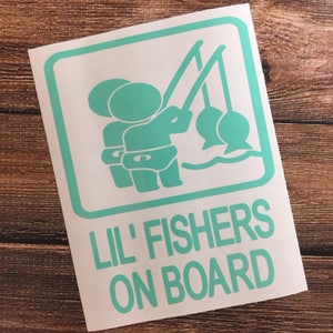 Custom Car Decal Fishing Boating Kids Decals Lil Fisher on - Etsy