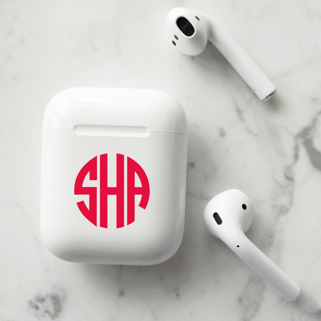 Air Pod Case Monogram Decal Stickers, Earbud Case Stickers, Graduation ...