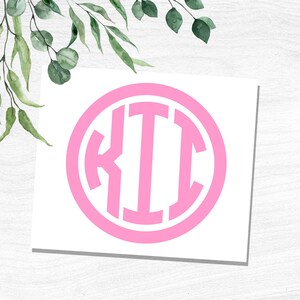 Computer Monogram Decal, Initials Sticker for Work Laptop Keyboard ...