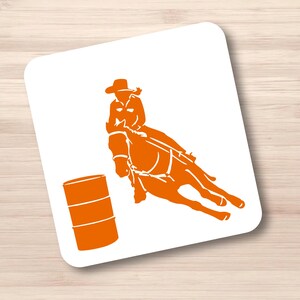 Barrel Racing Vinyl Decal for Cowgirls for Trailers and Truck Windows ...
