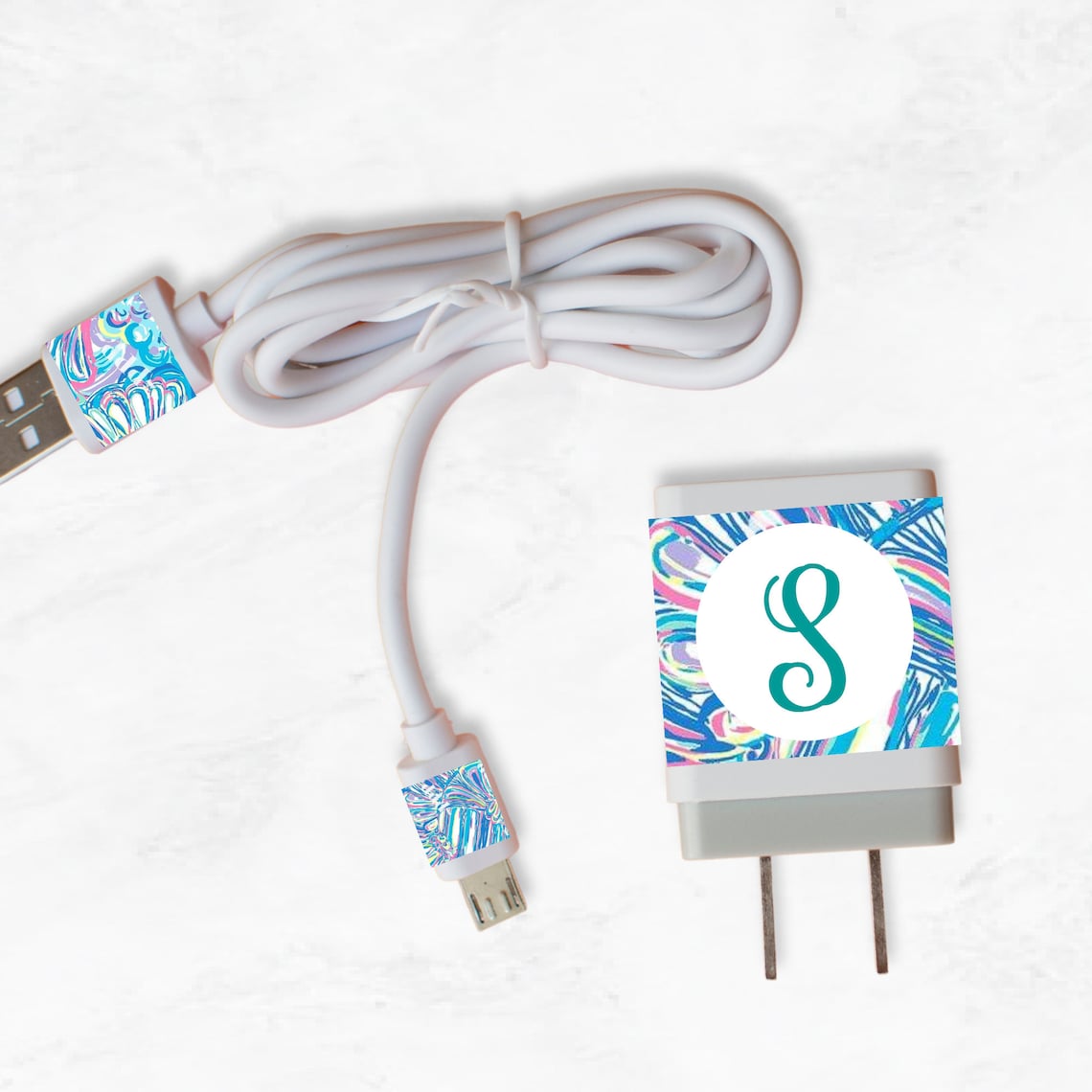 Custom Charging Block Decal, Charger Wrap, Wall Plug USB Sticker ...