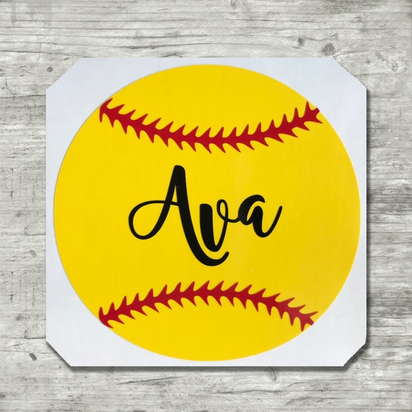 Softball Decal - Etsy
