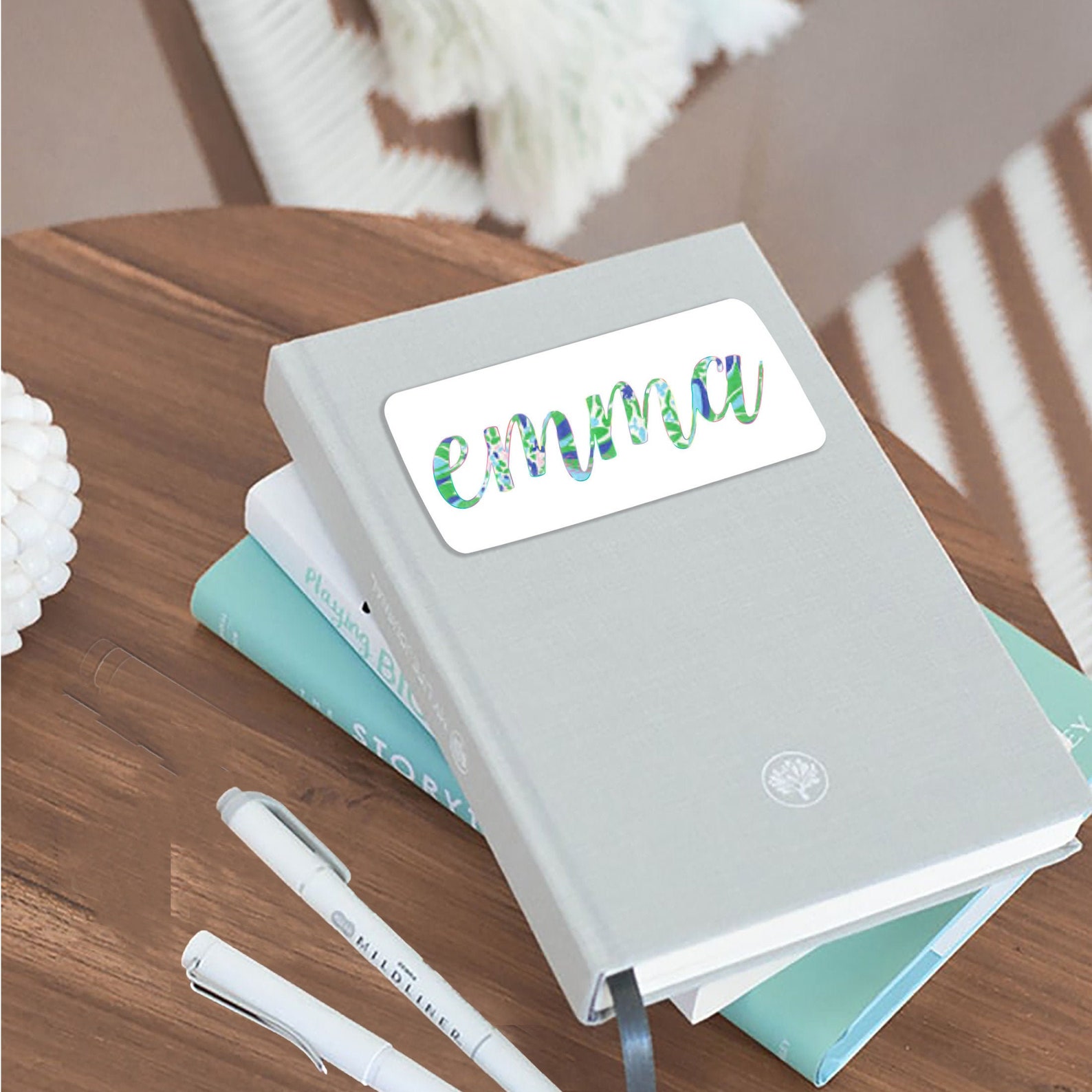 Name Vinyl Decal Adhesive Stickers Planner Notebook Decals | Etsy