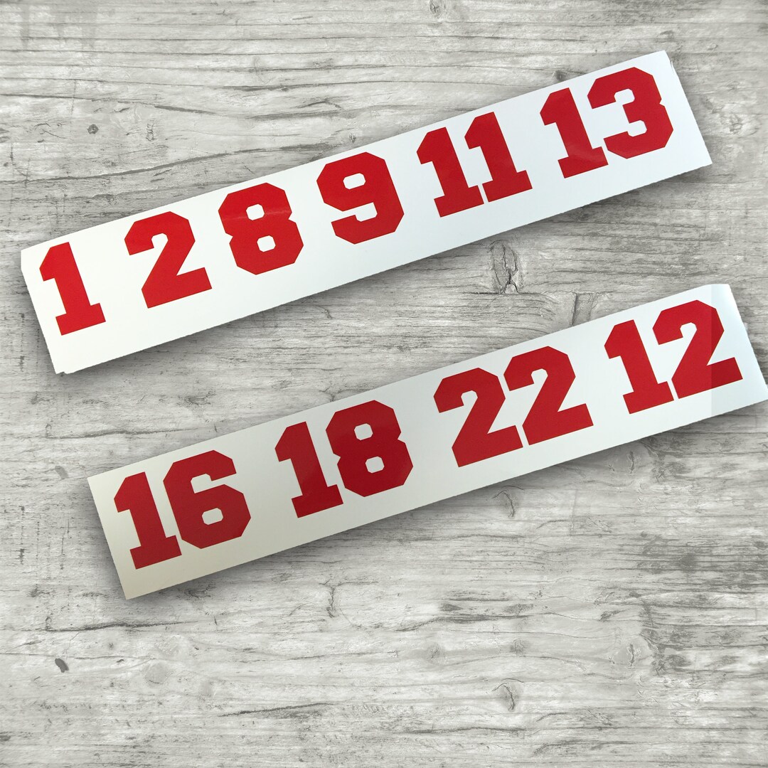 Baseball Helmet Number Decals Softball Helmet Stickers - Etsy