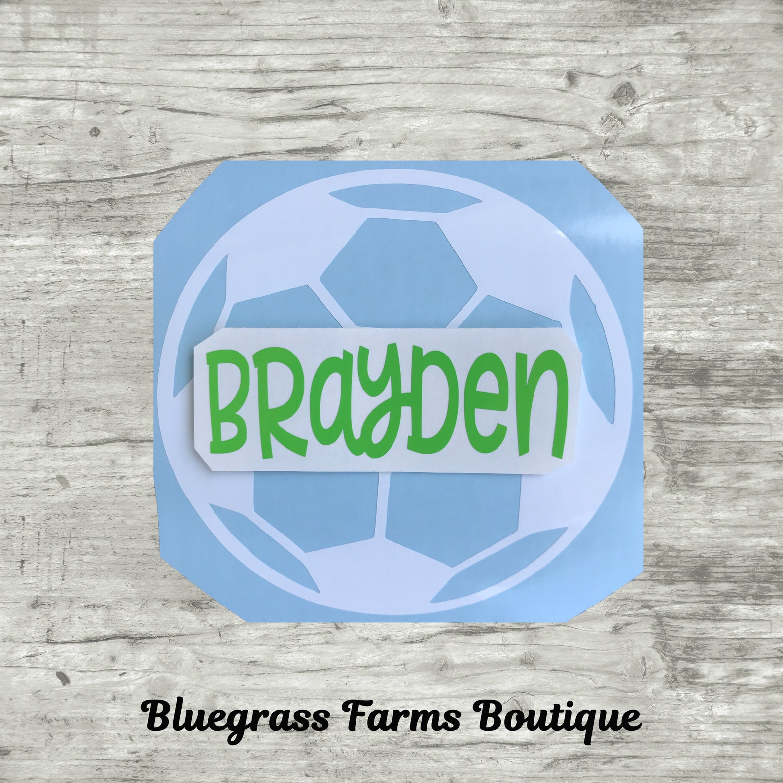 Soccer Ball Name Decal Personalized Soccer Vinyl Stickers - Etsy